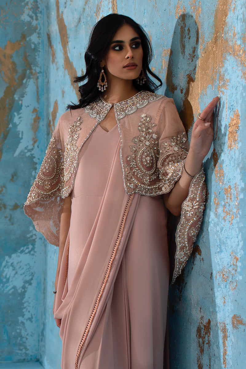 Rosalie - Formal Cape With Drape (2 Pc) – Wardha Saleem
