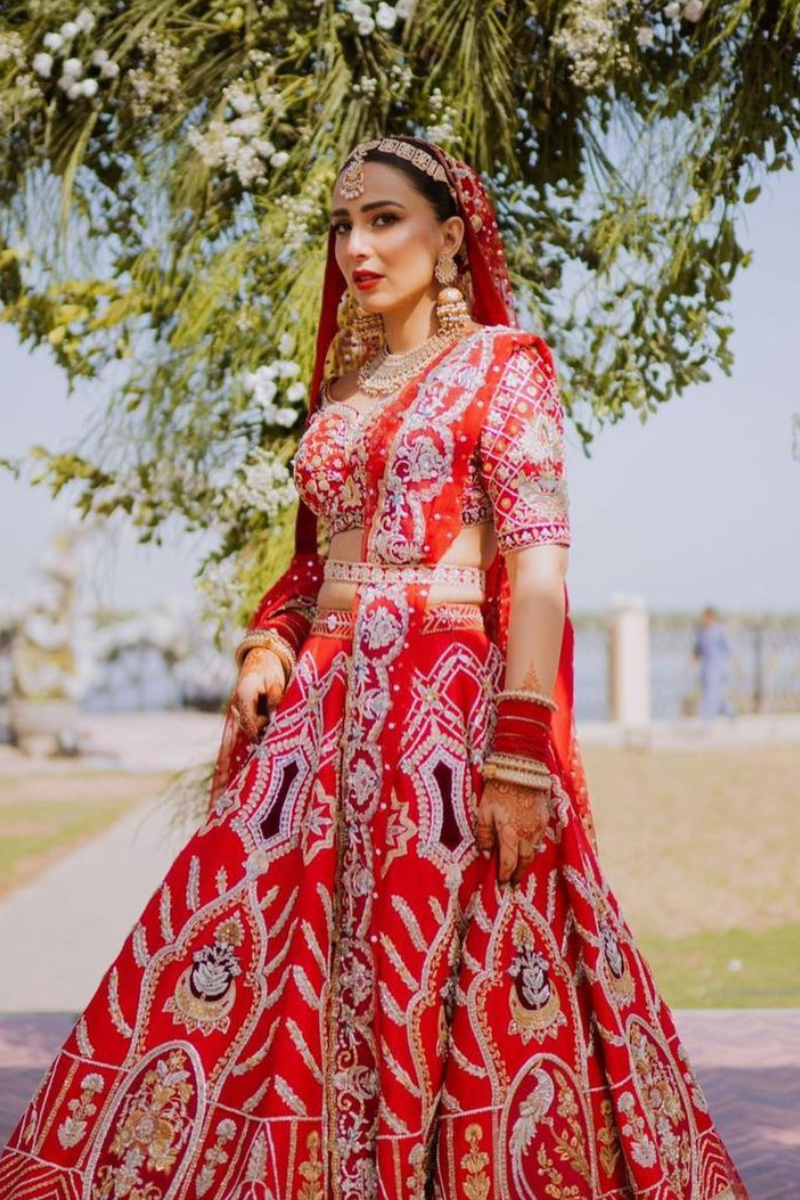 Look De Boda Shah One Shoulder Slit Lehenga Choli For Women Indian